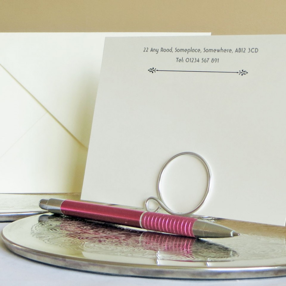 Personalised Correspondence Cards With Colour Co ordinated Envelopes