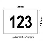 Bib Number Inserts for use with Eventing / Cross Country Bib Holders