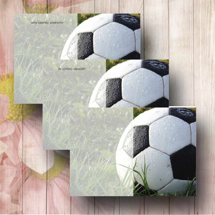 Football Funeral Flower Message Cards Large Size