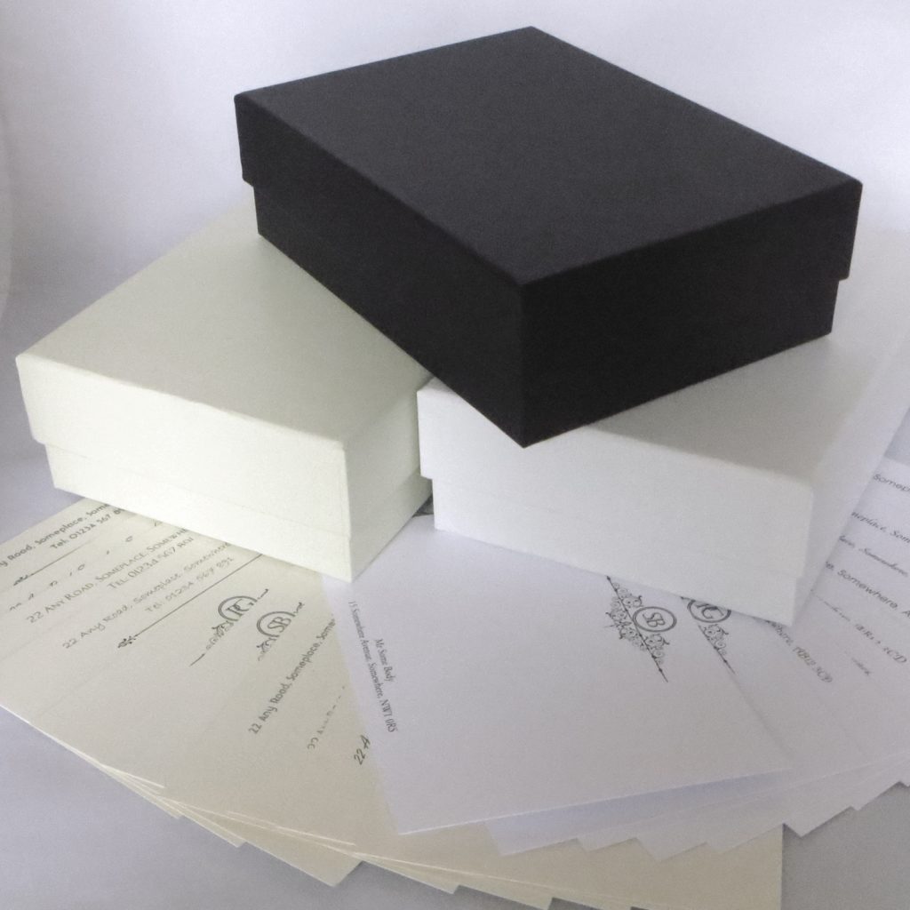 Personalised Correspondence Cards With Colour Co ordinated Envelopes