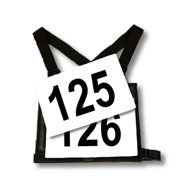Bib Number Inserts for use with Eventing / Cross Country Bib Holders