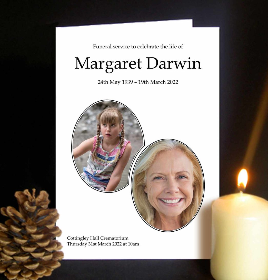 Funeral Order of Service Double Photo Design