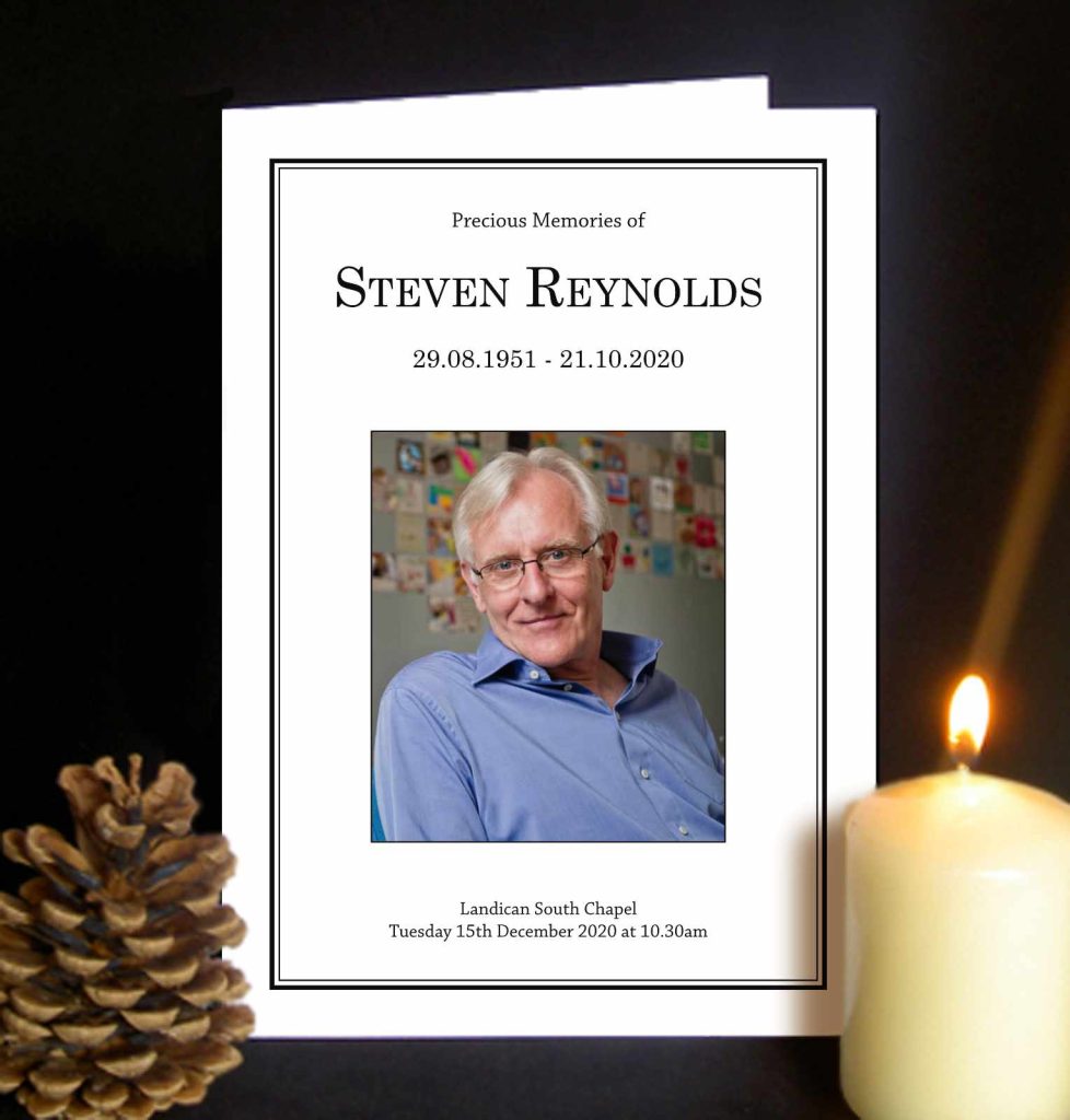 Funeral Order of Service Double Border Design
