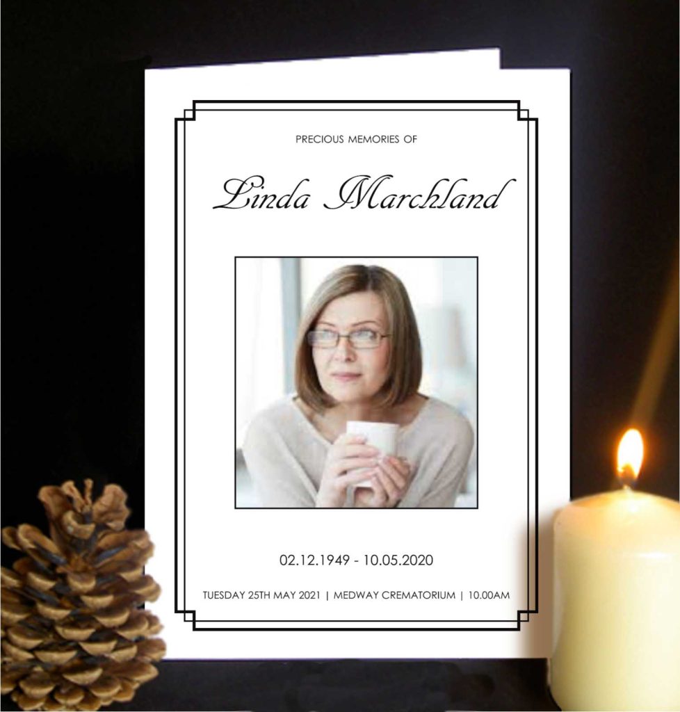 Funeral Order of Service Square Border Design